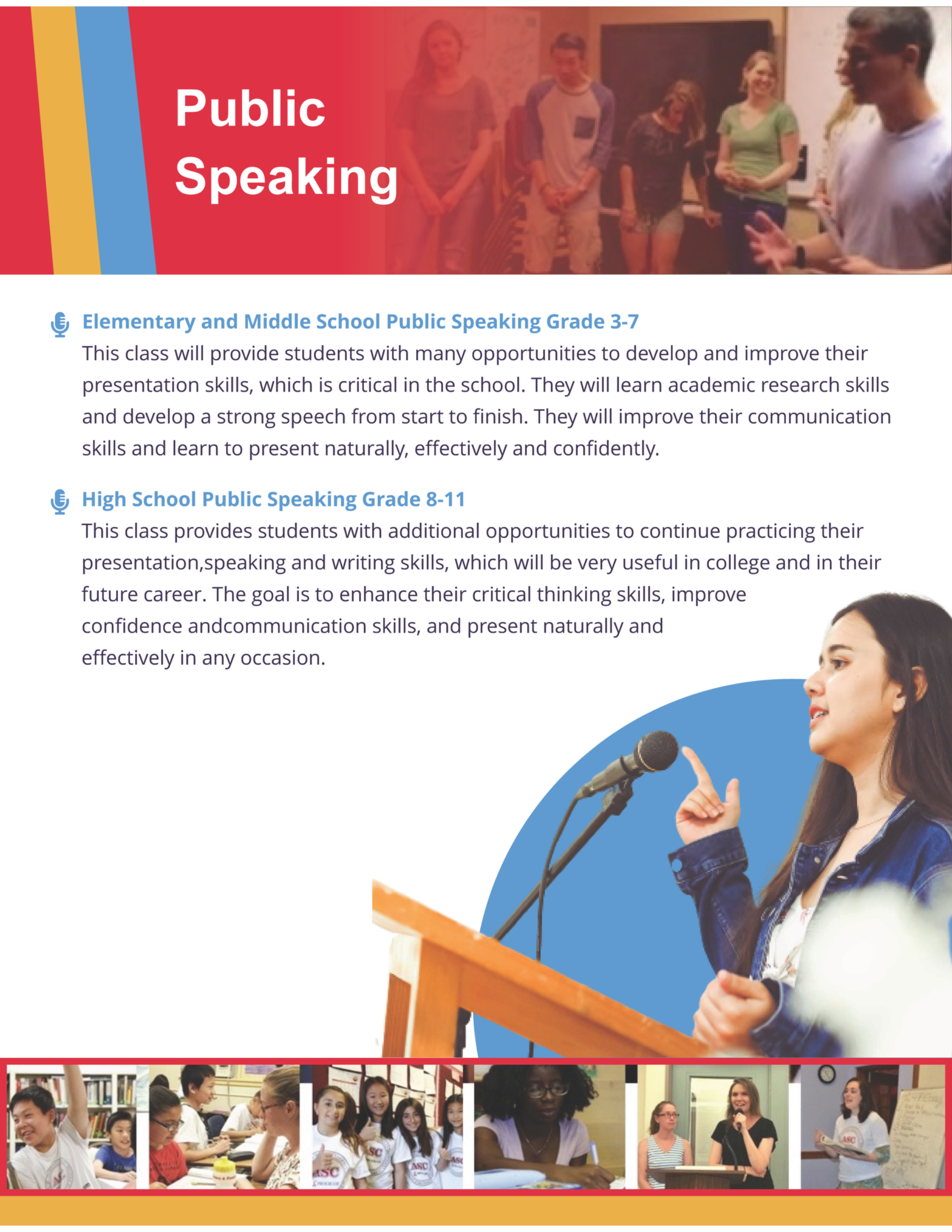 Public Speaking Class | Public Speaking Summer Program